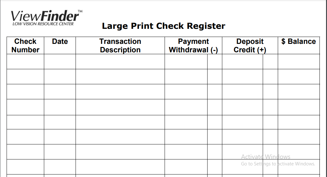 17+ Printable Check Register Template Download [FREE PDF] – Templates Art