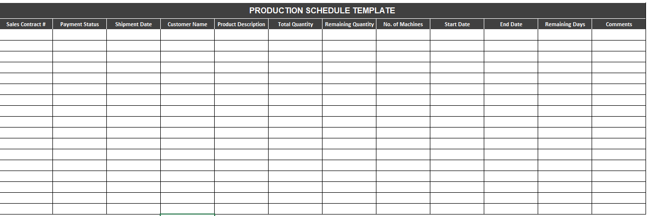 11+ Production Schedule Templates Free Download [Word, Excel ...