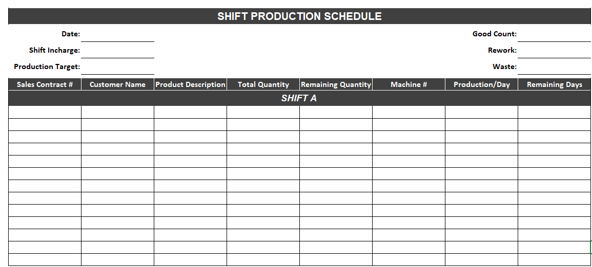 11+ Production Schedule Templates Free Download [Word, Excel ...
